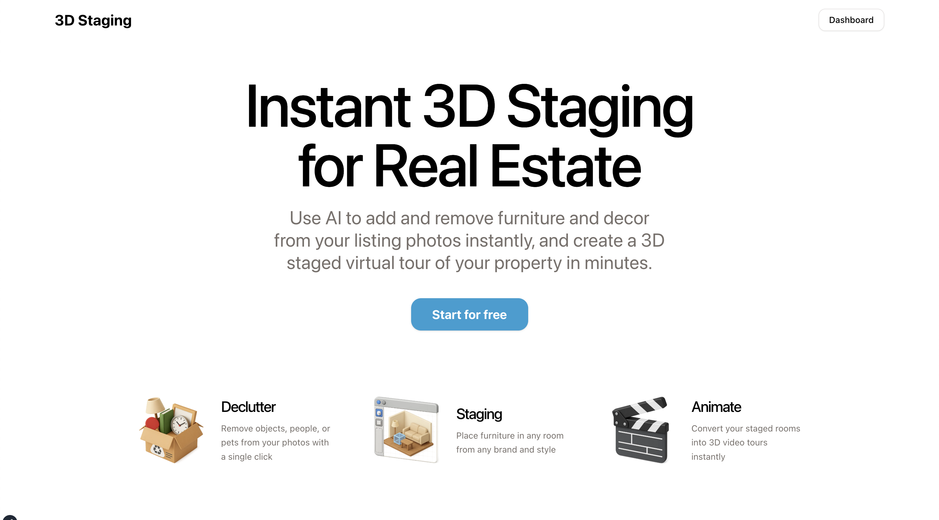 3D Staging - Real Estate 3D Staging powered by AI
